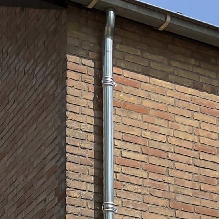 Zinken regenpijp rond 80 mm - 2 meter 0.65mm dik - Koop je bij ...